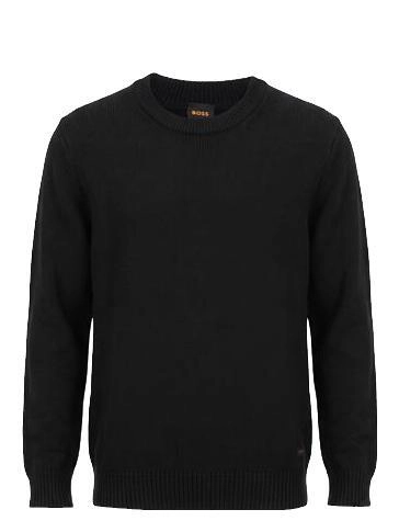 BOSS Cotton-polyester Crewneck Sweater - Black