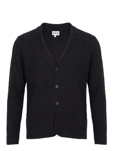 BERNA Cotton Knit Cardigan - Black