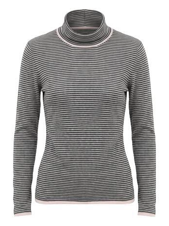 Crossley Virgin Wool Turtleneck With Striped Pattern - Grey