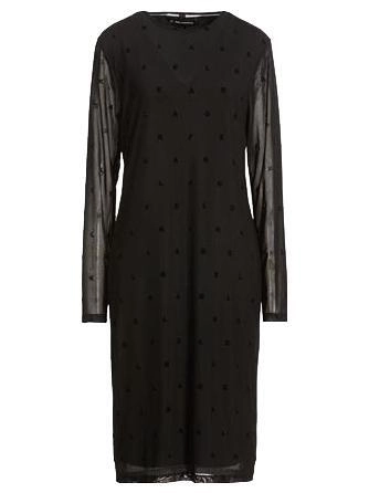 Karl Lagerfeld Midi Dress With Appliqué And Print - Black