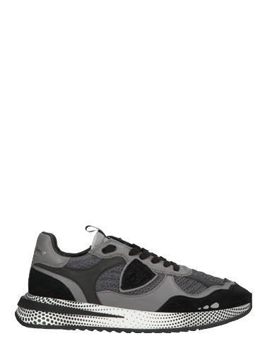 Philippe Model Low-top Sneakers In Suede And Textile Fibers - Grey