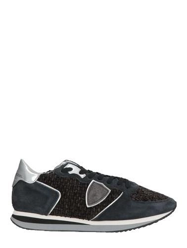 Philippe Model Midnight Leather And Textile Fiber Sneakers - Blue