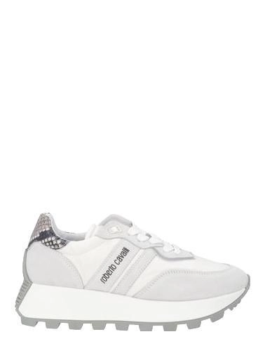 Roberto Cavalli Leather And Textile Sneakers - Grey