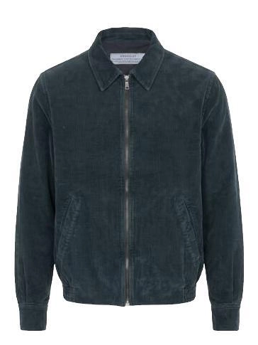 Crossley Midnight Cotton Elastane Harrington Jacket - Blue