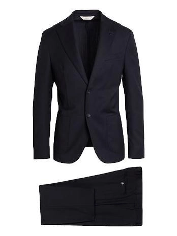 PAOLONI Suit Size Wool, Elastane - Blue