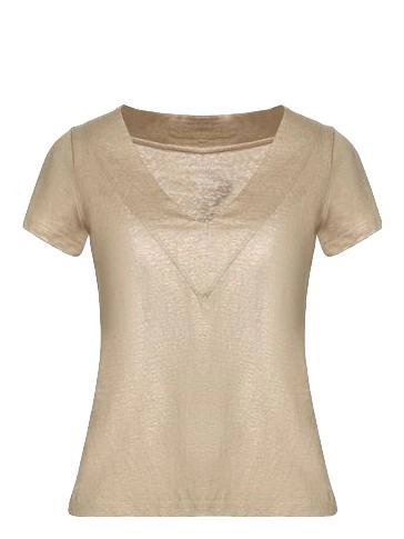 Majestic Filatures Linen Elastane T-shirt - Gold