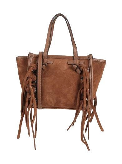 GIANNI CHIARINI Leather Tote With Fringes - Brown