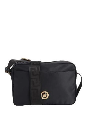 Versace Polyamide And Calfskin Camera Bag - Black