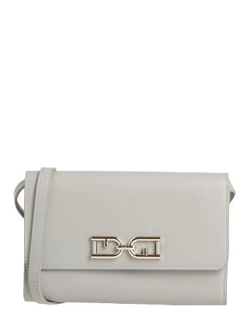Furla Leather Clutch With Logo Embellishment - Grey