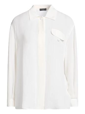 Emporio Armani Silk Crepe Oversized Shirt - Ivory