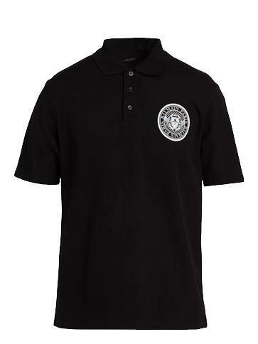 Balmain Polo Shirt Size Cotton, Elastane - Black
