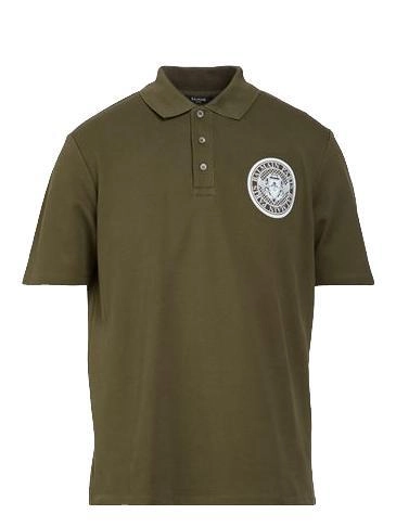 Balmain Polo Shirt Size Cotton, Elastane - Green