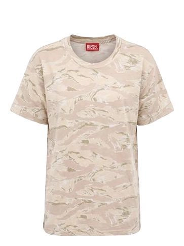 DIESEL® Tiger Camo" Cotton T-shirt - Beige