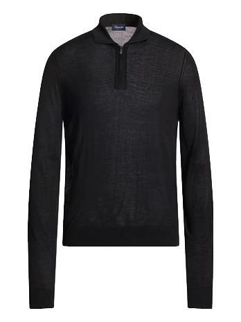 DRUMOHR Silk Sweater With Half-zip Neckline - Black