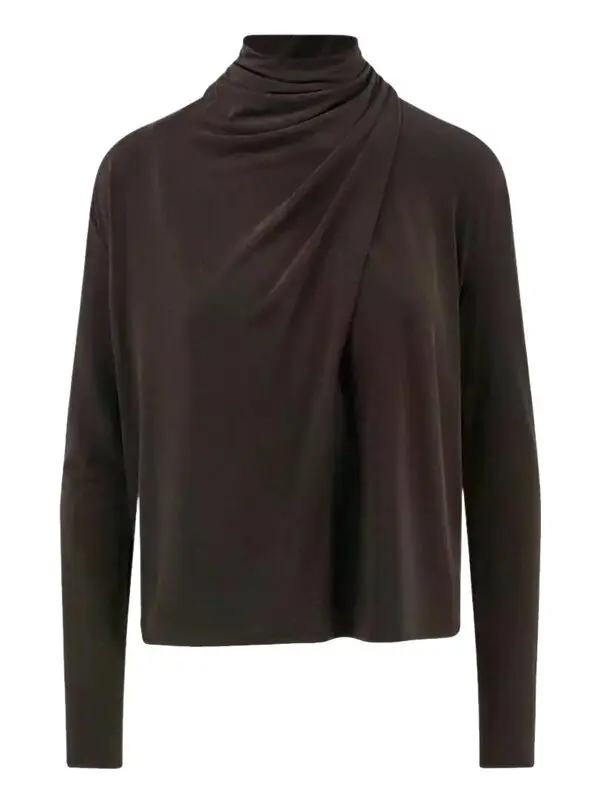 Vince Draped Long-sleeve Top - Brown