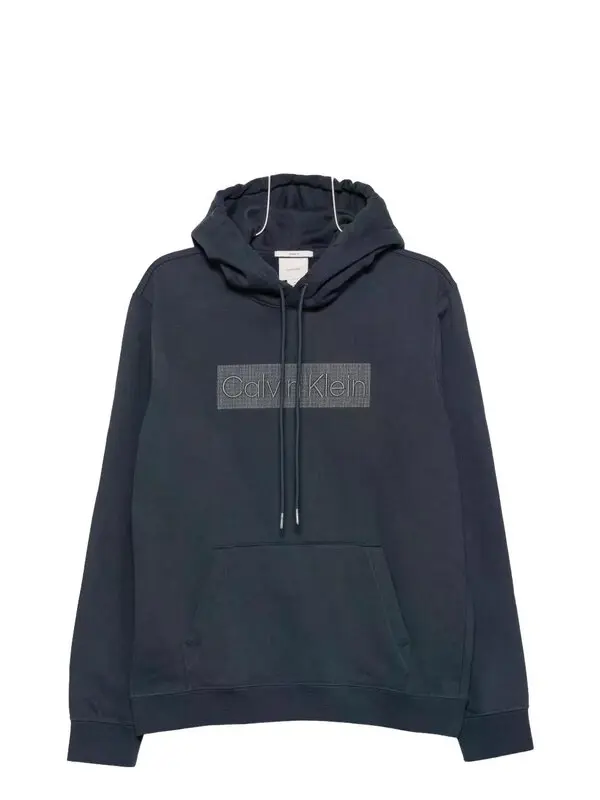Calvin Klein Detail Drawstring Hoodie - Blue