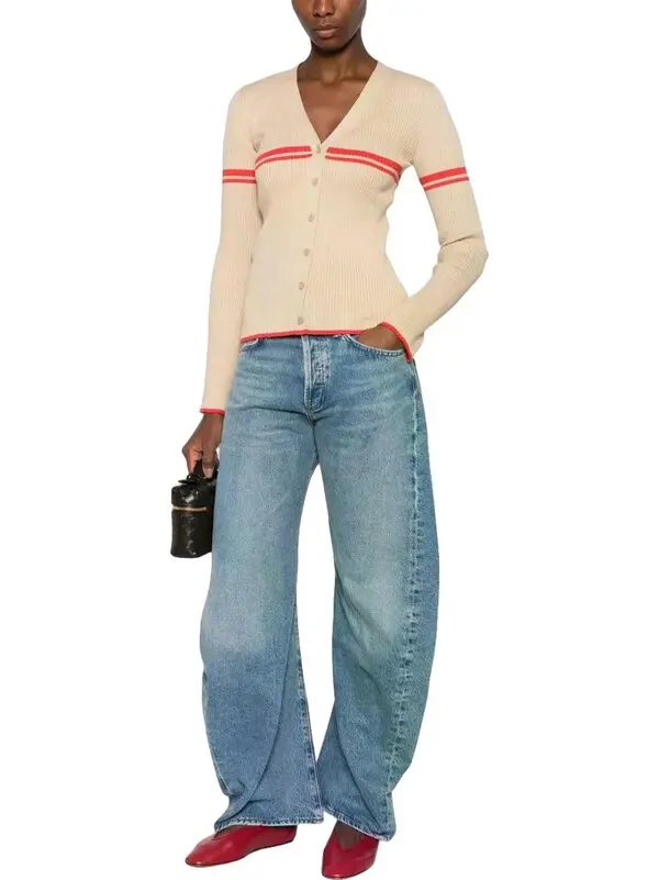 AGOLDE Whiskered Wide-leg Jeans - Blue