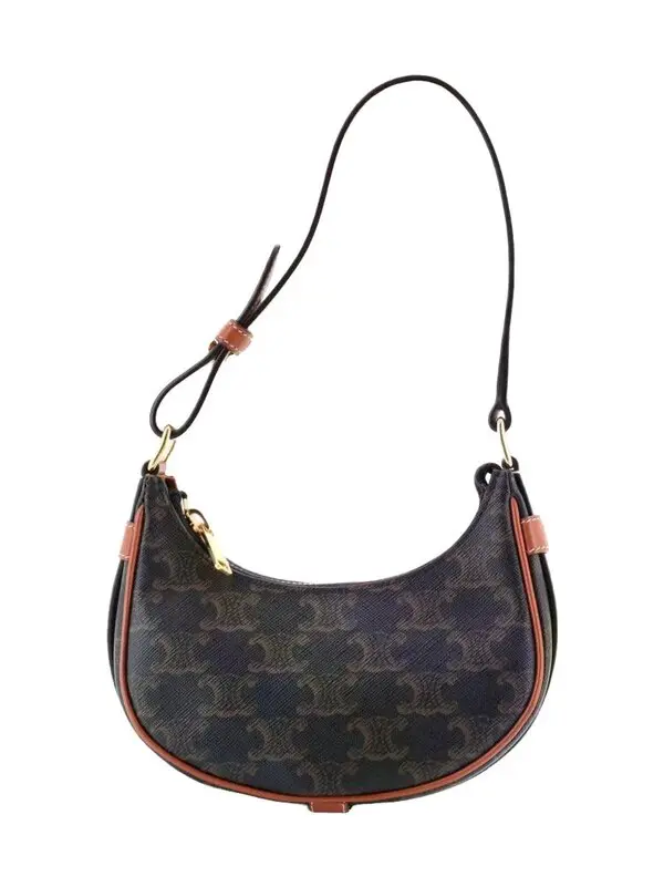Celine Ava Bag Triomphe Coated Canvas Mini Shoulder Bag - Brown