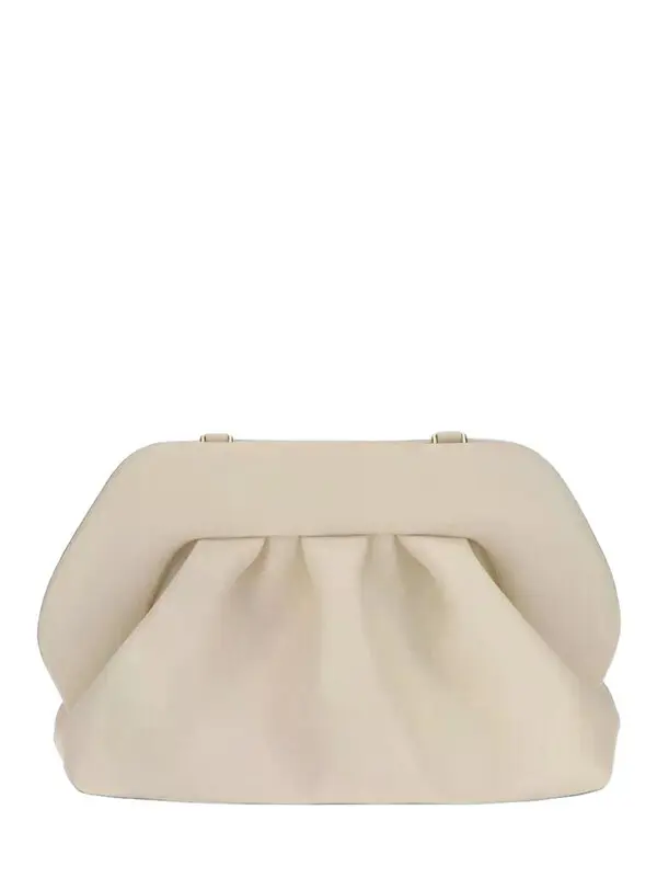 THEMOIRE Bios Ruched Clutch Bag - Neutrals