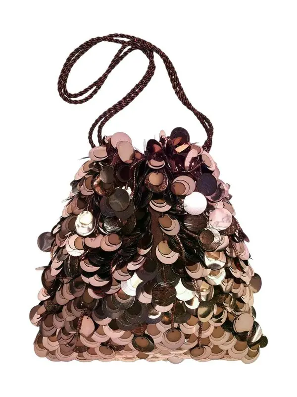LIZZIE FORTUNATO Gala Sequin-embellished Shoulder Bag - Brown