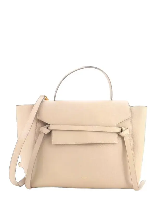 Celine Textured Leather Mini Belt Bag - Brown