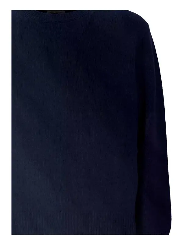 ROY ROGER'S Crew Neck Wool Sweater - Blue