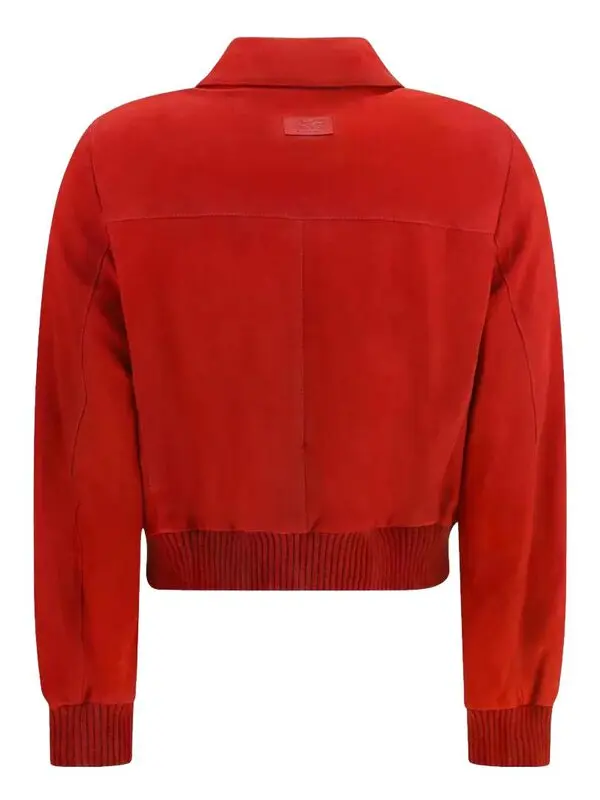 VALSTAR Cropped Suede Jacket - Red