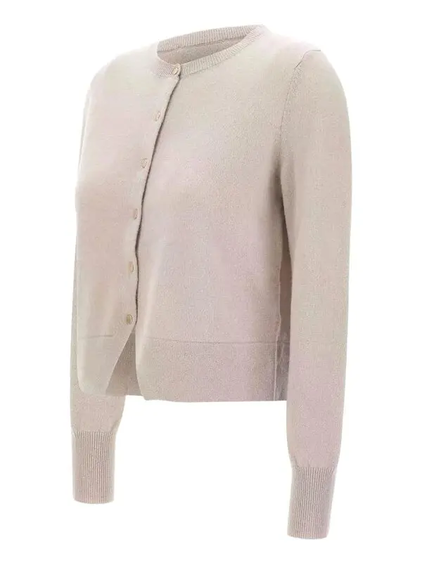 KAOS Button-up Slit-hem Cardigan - Neutrals