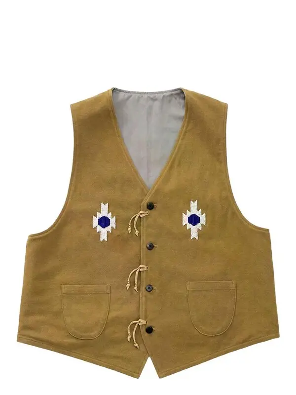 Visvim Beaded Motif Button-front Gilet - Green