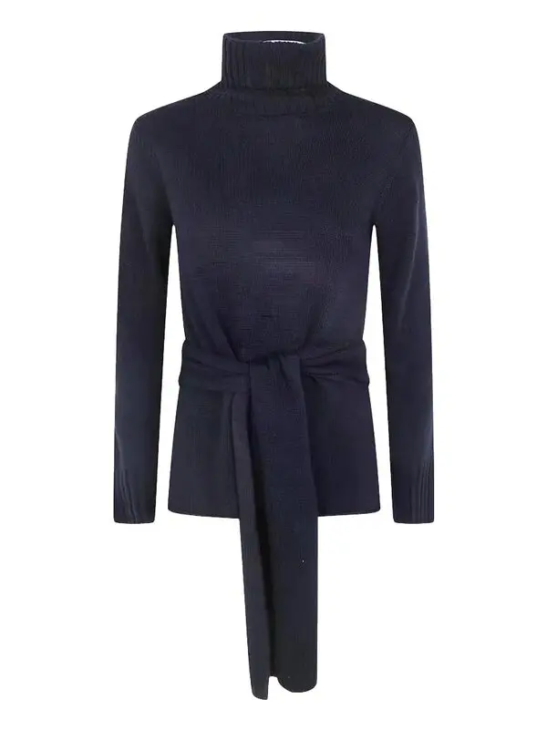 PIERANTONIOGASPARI Belted Roll-neck Sweater - Blue