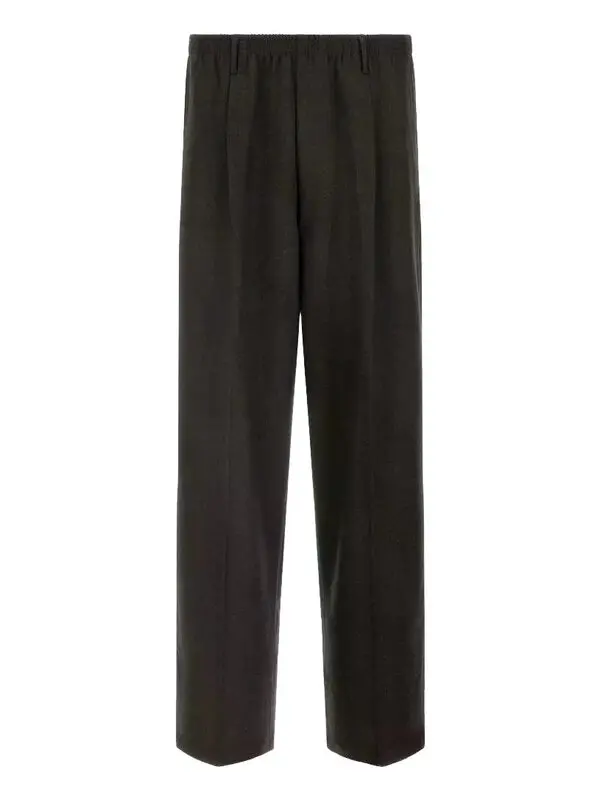 CELLAR DOOR Ezio Pleated Straight-leg Trousers - Brown