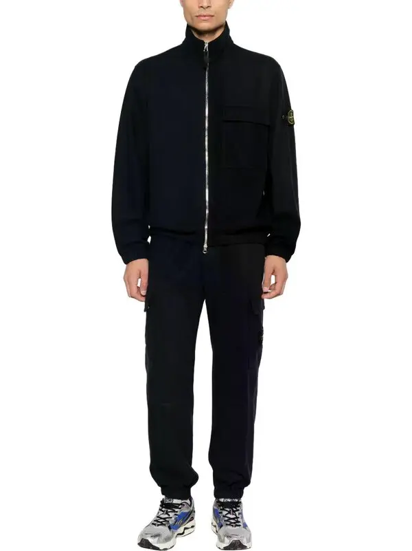 Stone Island Logo Patch Cargo Pants - Blue