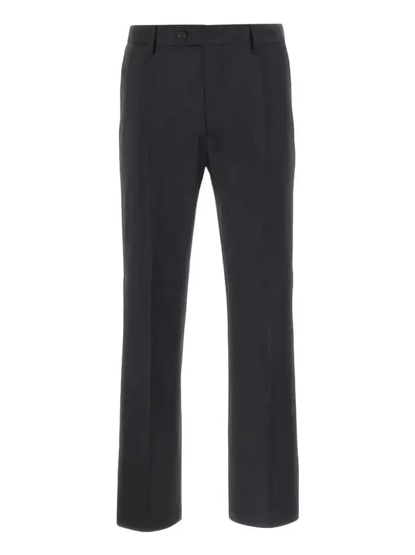 DEVORE INCIPIT Pleated Straight-leg Trousers - Black