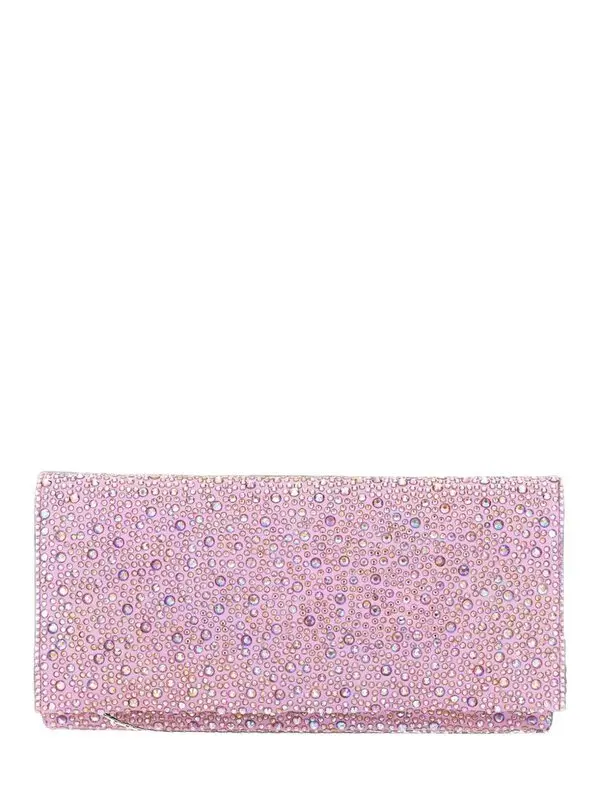 TWENTY FOURHAITCH Siria Rhinestone Embellished Clutch Bag - Pink