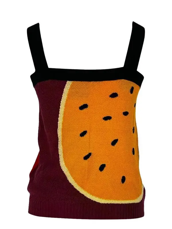 Loewe Intarsia Knit Tank Top - Red