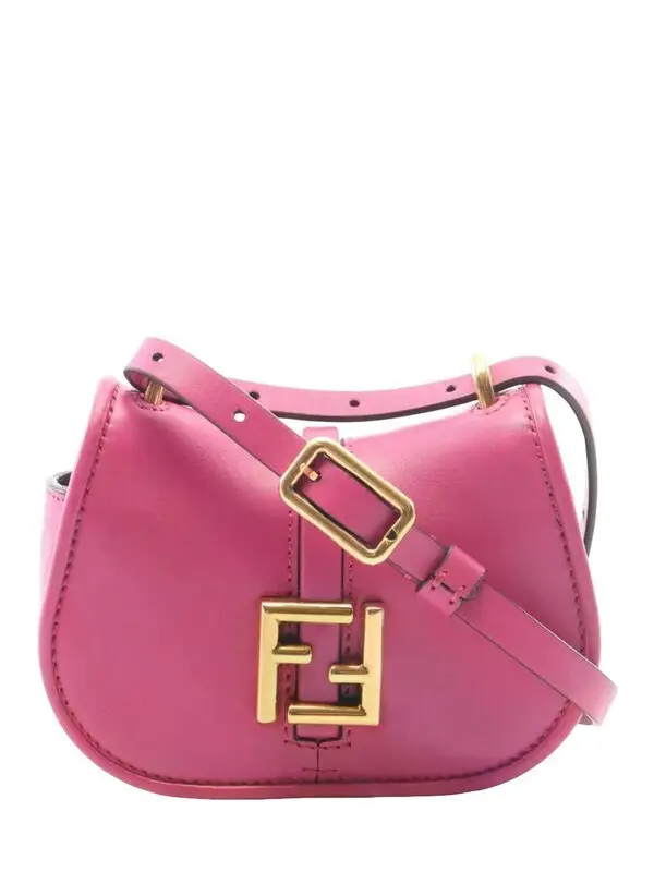 Fendi C'mon Nano Leather Crossbody Bag - Pink