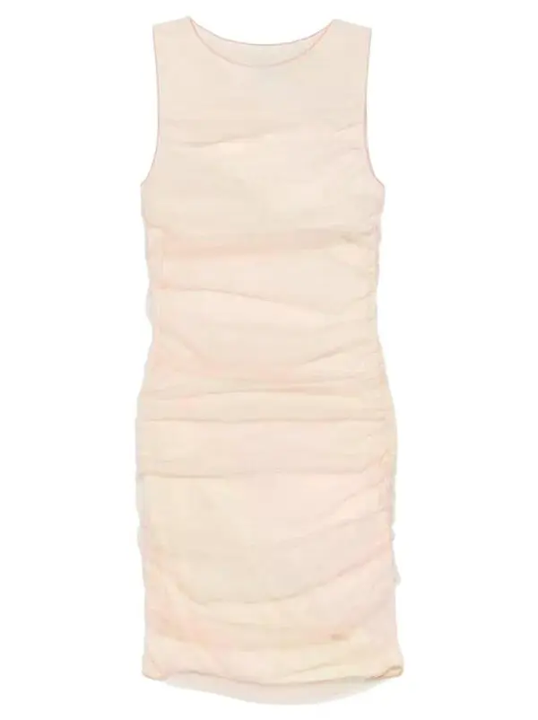 Patrizia Pepe Ruched Sleeveless Mini Dress - Pink