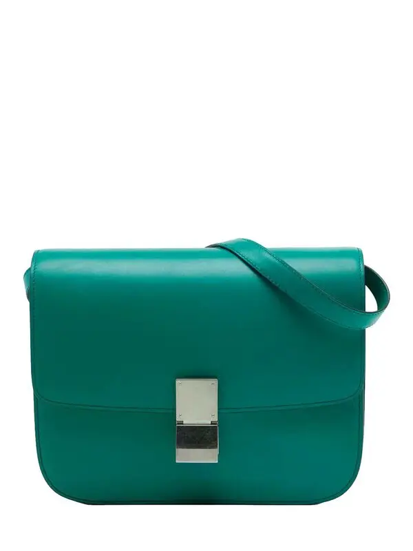 Celine 2016 Medium Calfskin Classic Box Crossbody Bag - Blue
