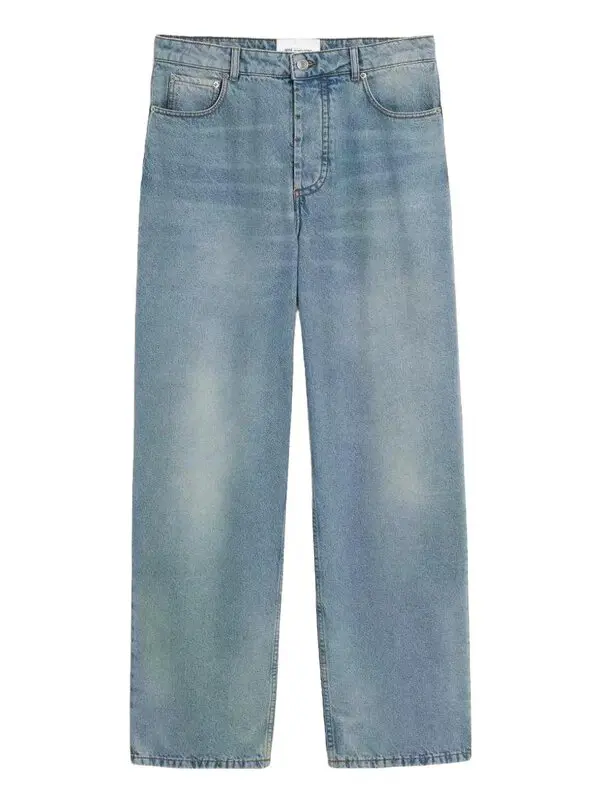AMI Paris Baggy Fit Cotton Jeans - Blue