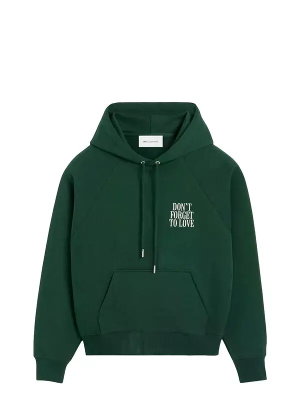 AMI Paris Cotton Hoodie - Green