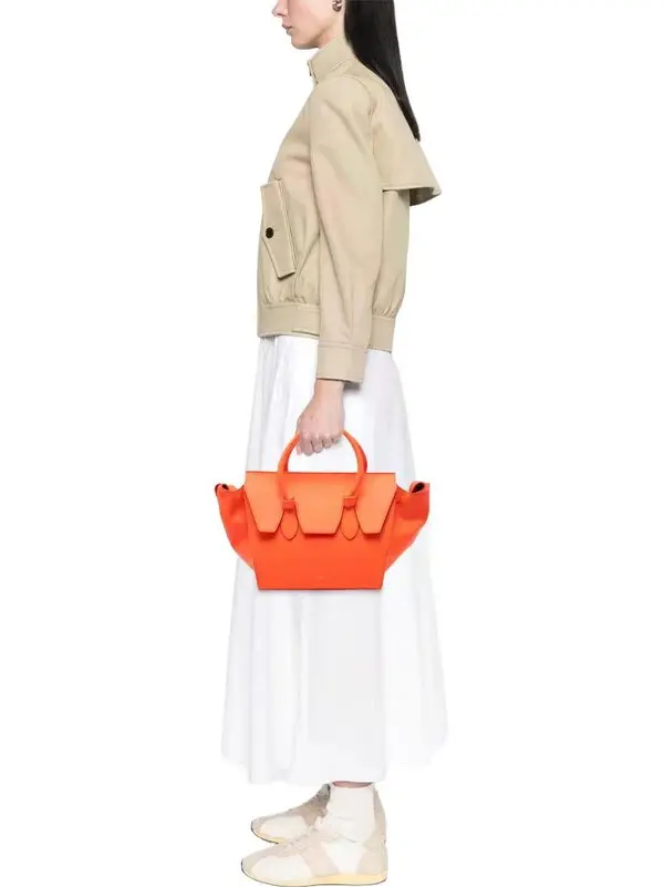 Celine Mini Smooth Calfskin Tie Knot Tote Bag - Orange