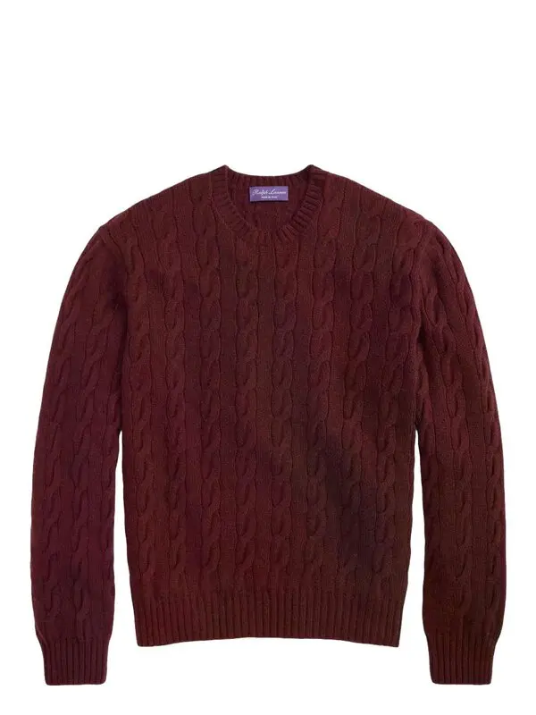 Ralph Lauren Purple Label Cashmere Cable-knit Sweater - Brown