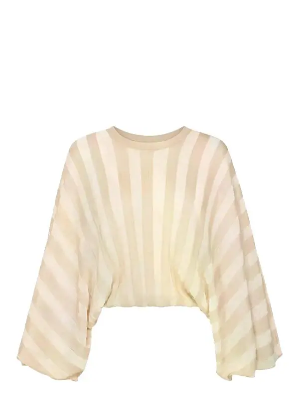 Zimmermann Striped Batwing-sleeve Blouse - Neutrals