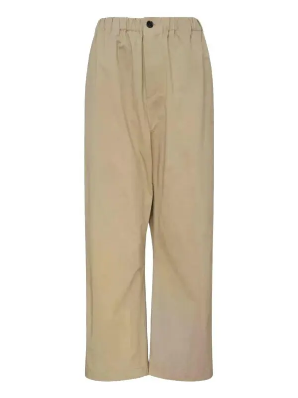 Sofie D'hoore Elasticated Waistband Straight-leg Trousers - Neutrals