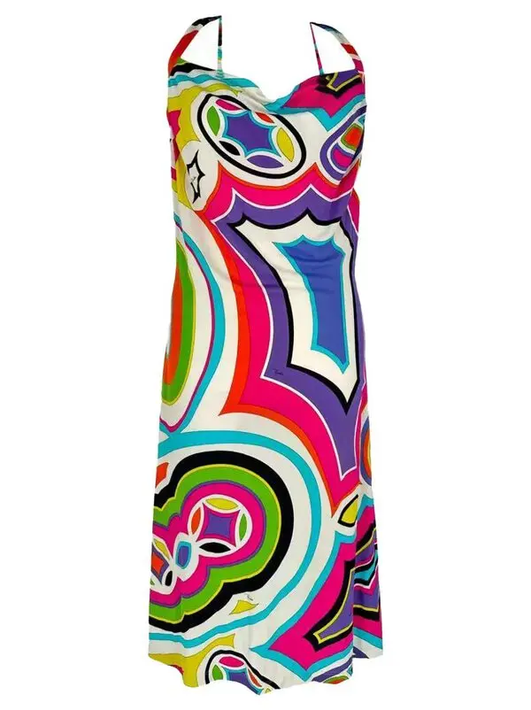 Emilio Pucci Halterneck Printed Dress - Neutrals
