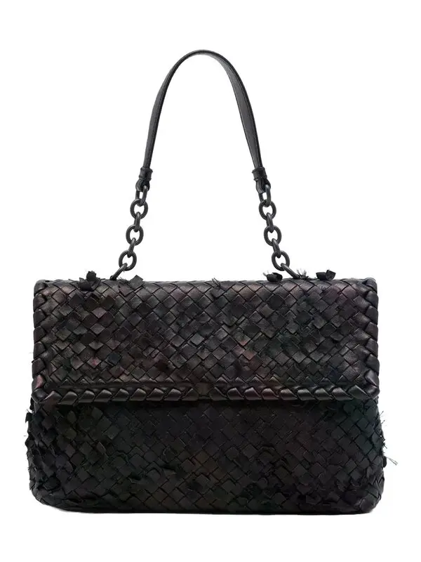 Bottega Veneta Nappa Intrecciato Tobu Olimpia Shoulder Bag - Brown