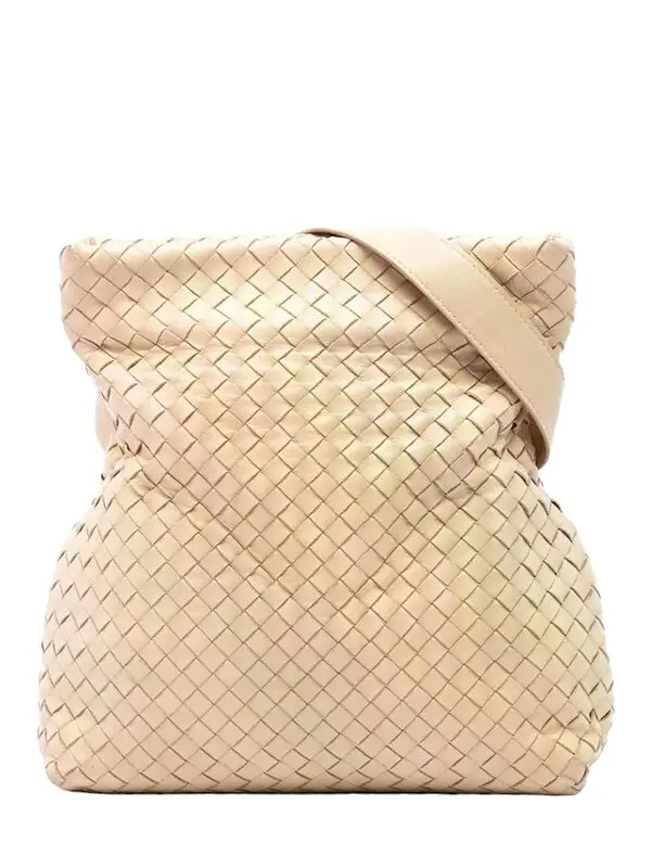 Bottega Veneta Nappa Intrecciato Fold Crossbody Bag - Neutrals