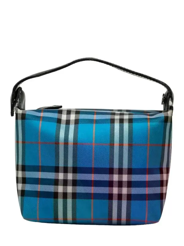 Burberry House Check Canvas Mini Handbag - Blue
