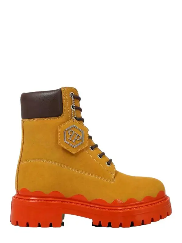Philipp Plein Nubuck Lace-up Boots - Neutrals