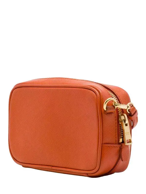 Prada Saffiano Leather Camera Bag - Orange
